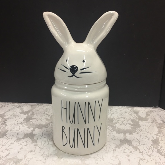 Rae Dunn | Holiday | Rae Dunn Easter Canister With Bunny Ears Lid | Poshmark